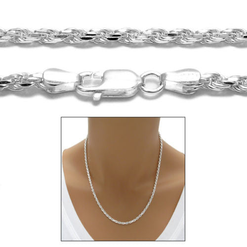 Sterling Silver Rope Chains - 925Express