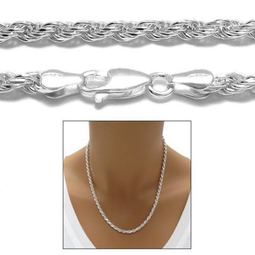 Sterling Silver Rope Chains - 925Express